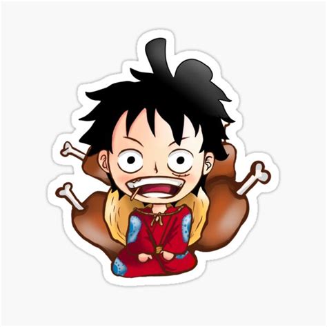 Monkey D Luffy Chibi Sticker For Sale By Zinablkcm Redbubble