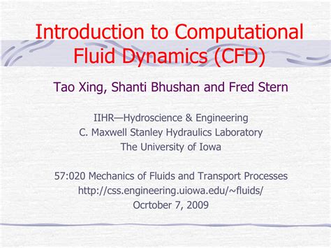 cfd lecture introduction to cfd