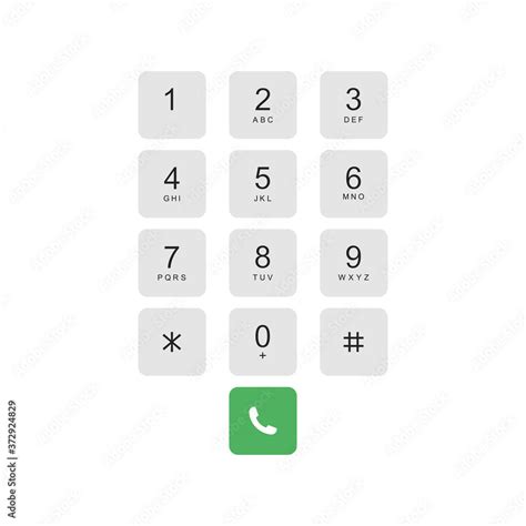 Smartphone Keyboard Numeric Keypad For Phone Calls Vector