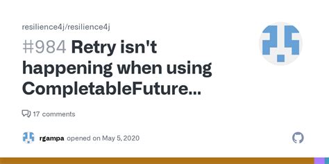 Retry Isnt Happening When Using Completablefuture Return Type · Issue