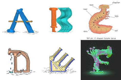 The Column Alphabet On Behance