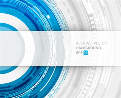 Abstract Technology Circles Vector Background With Cut Paper And Shadow Stock Vector Image By