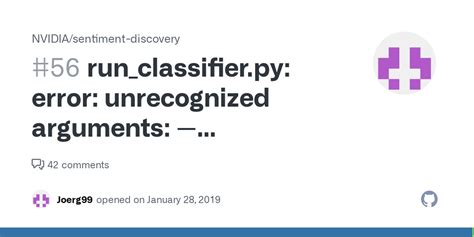 run classifier py error unrecognized arguments load model · issue