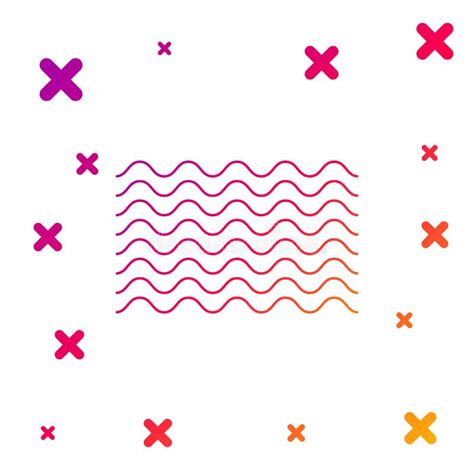 Color Waves Icon Isolated On White Background Gradient Random Dynamic