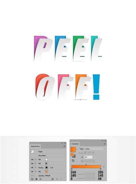 How To Create A Peeled Text Effect In Adobe Illustrator Text Effects