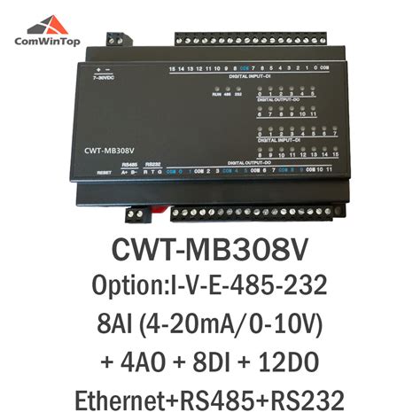 Cwt Mb308v 8ai4ao8di12do Rs485 Rs232 Ethernet Modbus Rtu Tcp Io Acq