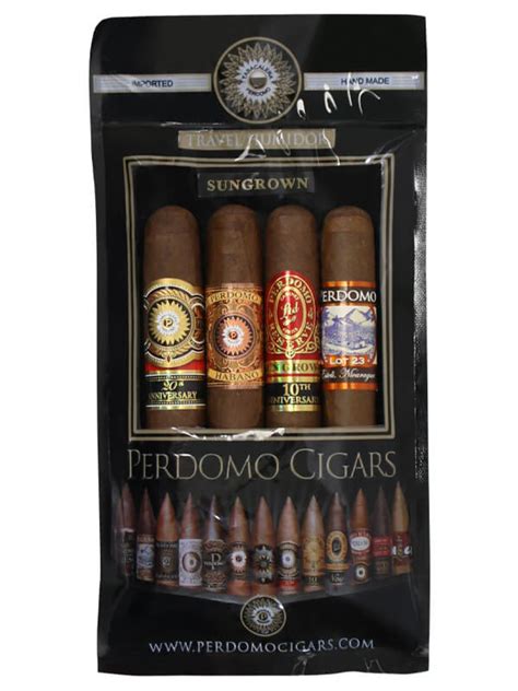 Perdomo Humidified Bag Sungrown 4 Pack Sampler Cuban Crafters Cigars