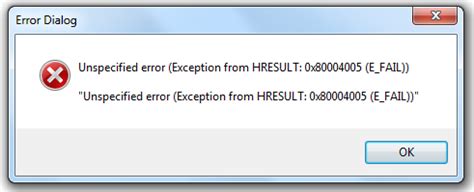 C Unspecified Error Exception From HRESULT X E FAIL Web Service Stack Overflow