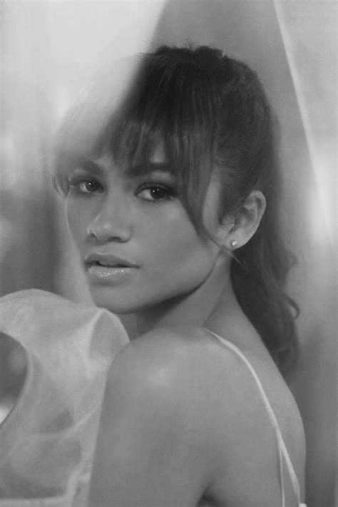 Black And White Picture Of Zendaya At Ricardo Fletcher Blog