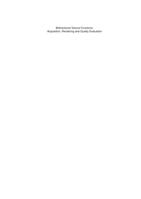 pdf bidirectional texture functions acquisition rendering and