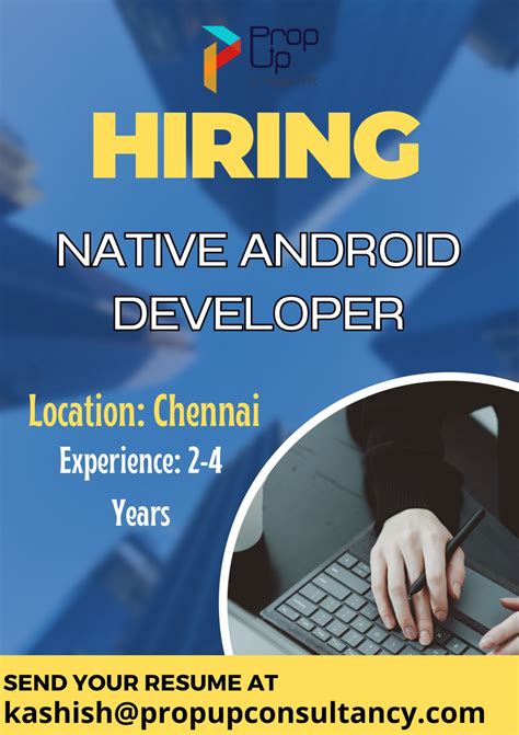 prop up human resource consultancy on linkedin hiring opening androiddeveloper android