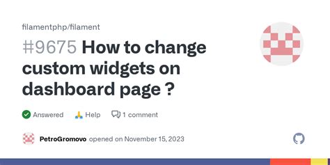 How To Change Custom Widgets On Dashboard Page Filamentphp Filament Discussion GitHub