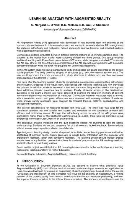 Pdf Learning Anatomy With Augmented Reality