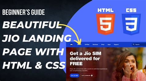beautiful landing page with html and css technical mickey modern ui