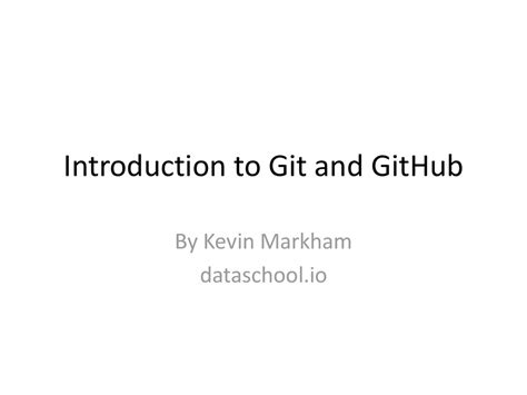 Introduction To Git And Github Speaker Deck