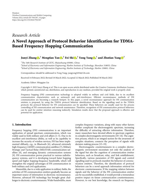 Pdf A Novel Approach Of Protocol Behavior Identification For Tdma