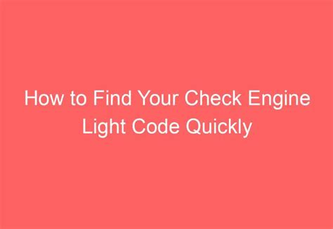 5 Quick & Easy Ways to Find Your Engine Code - AutomotiveGlory