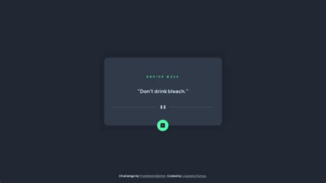 Advice Randomizer Page With React Coding Challenge Solution