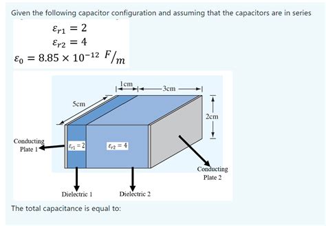 Solved Given The Following Capacitor Configuration And