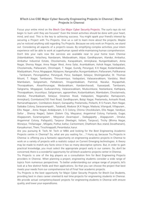 Ppt Btech Live Cse Major Cyber Security Engineering Projects In Chennai Btech Projects In