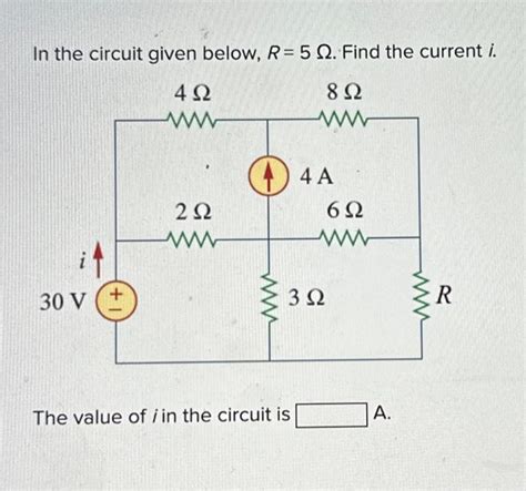 Solved In the circuit given below R Ω Find the current i Chegg