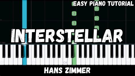 Hans Zimmer Interstellar Main Theme Easy Piano Tutorial Youtube