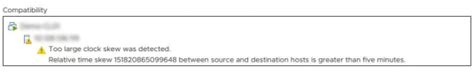 VSphere 7s VMotion Interface Notifies For Time Differences Between VSphere Hosts The Things