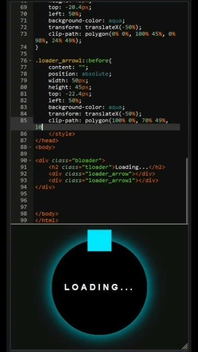 Loading Animation With Double Arrows Html Css Shorts Loadinganimation Youtube