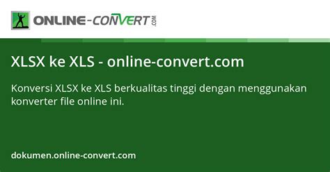 xlsx ke xls online