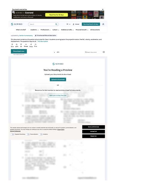 Scribd Com Pdf Acceleration Velocity