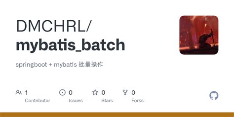 GitHub DMCHRL mybatis batch springboot mybatis 批量操作