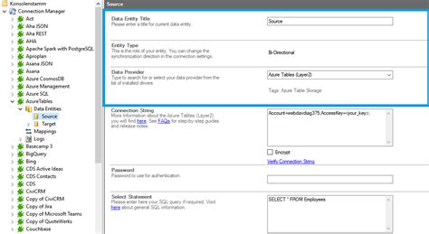 Azure Tables Integration