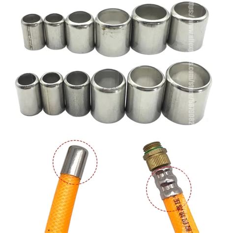 고품질 스테인레스 스틸 구리 슬리브 고압 소프트 호스 웨어러블 연결 루프 정원 스프레이 파이프 조인트 매듭 115mm 20mm