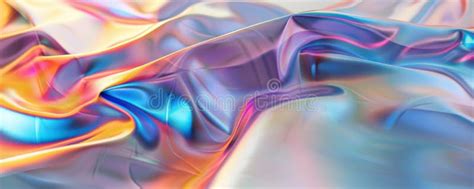 Abstract Iridescent Background Design 3d Render Featuring A Smooth Glass Like Texture The