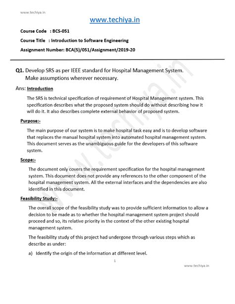 Bcs 051 Introduction To Software Engineering Solved Assignment 2019 20 Network Programming And