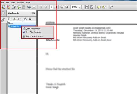 How To Open Attachments In A PDF File Download In Hard Disk