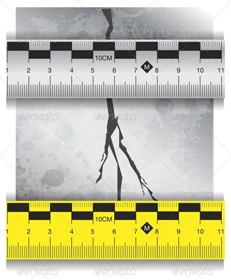 Measure Cracks In Concrete Illustration Graphicriver Measure Cracks In