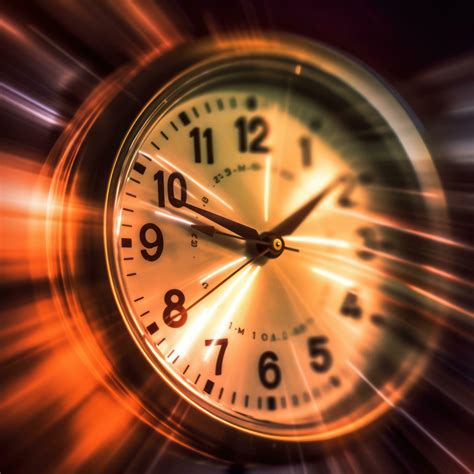 A Clock With A Light Shining Through It With Motion Blur AI Generated 30783370 Stock Photo At