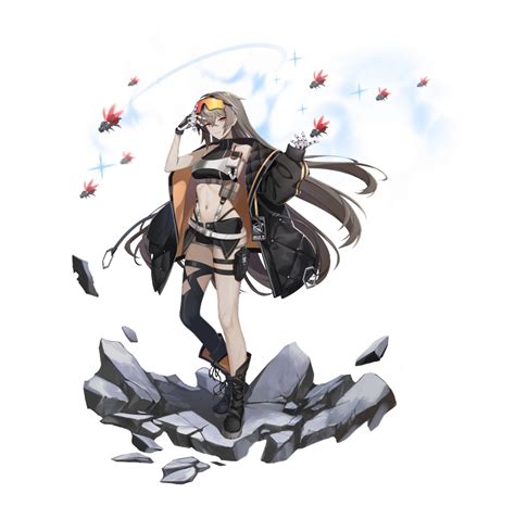 Machine Collector Counterside Official Art 1girl Belt Black Jacket Boots Brown Eyes