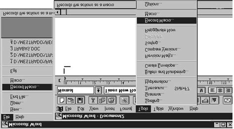 the record macro option located under different menus download