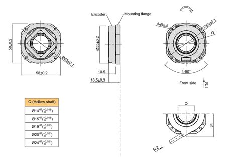 24 Bit Absolute Magnetic Rotary Encoder With Rs485 Output