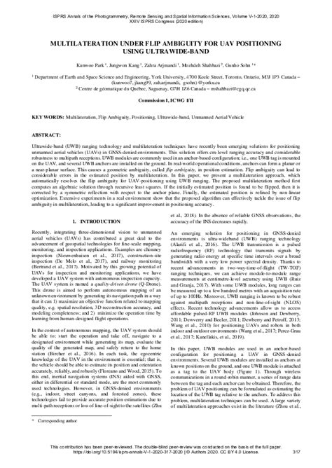 Pdf Multilateration Under Flip Ambiguity For Uav Positioning Using
