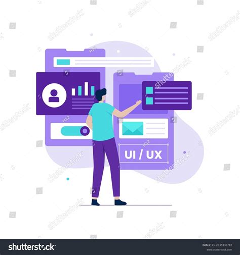 Flat Design Ui Ux Design Concept Stock Vector Royalty Free 2035336742 Shutterstock
