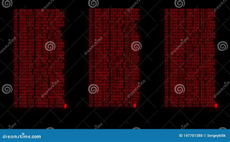 Encrypted Programming Security Hacking Code Data Flow Stream On Display