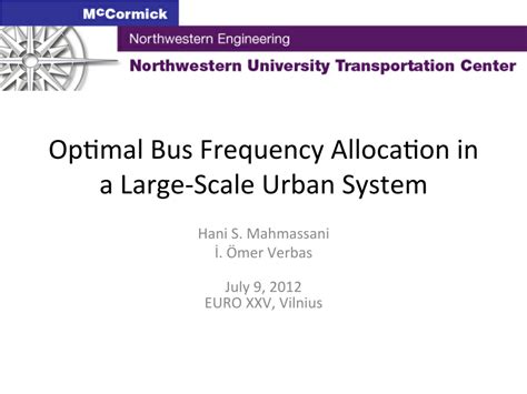 pdf optimal bus frequency allocation in a large scale urban system