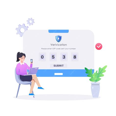 Premium Vector Verification Pin Code Security Code Message