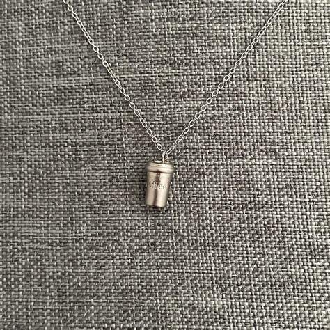 Coffee Cup Necklace For Coffee Lover Barista Necklace Coffee Jewelry
