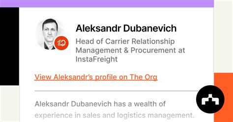 Aleksandr Dubanevich Head Of Carrier Relationship Management And Procurement At Instafreight