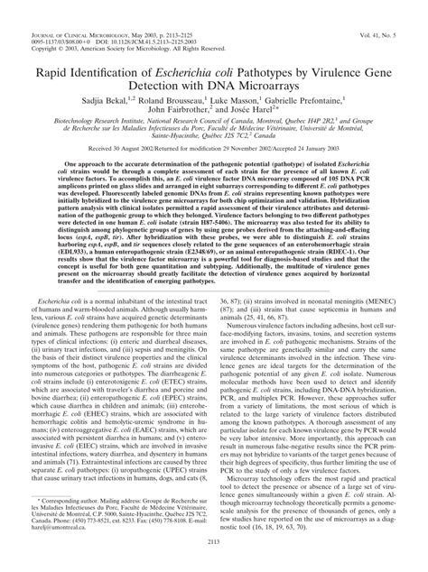Pdf Rapid Identification Of Escherichia Coli Pathotypes By Virulence