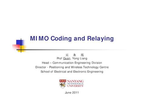 Pdf R10 Xian Com Guan Pdfmimo Coding And Relaying Prof